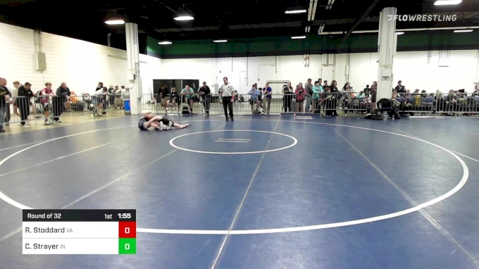 100 lbs Round Of 32 - Reid Stoddard, VA vs Colin Strayer, IN