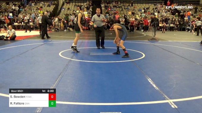 100 lbs Rr Rnd 1 - Stephen Bowden, Town Center WC vs Robert Fattore ...