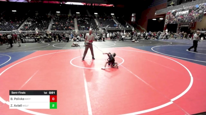 50 lbs Semifinal - Blake Polivka, Watford City Wolves vs Zaiden Axtell ...