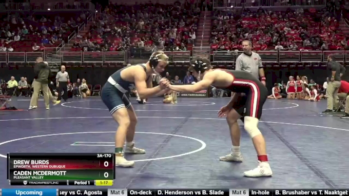 3A-170 lbs Champ. Round 2 - Caden McDermott, Pleasant Valley vs Drew ...