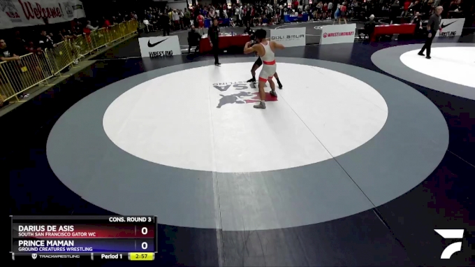 175 lbs Cons. Round 3 - Darius De Asis, South San Francisco Gator WC vs ...