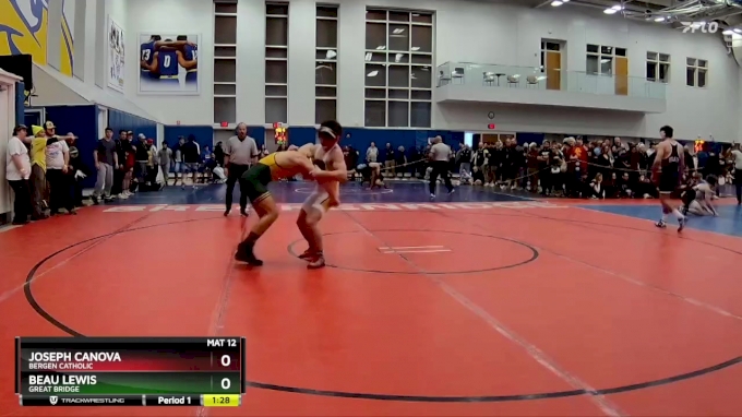 157 lbs Champ. Round 3 - Beau Lewis, Great Bridge vs Joseph Canova ...