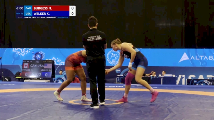 76 kg 1/4 Final - Nyla Raeleen Burgess, Canada vs Kylie Renee Welker ...