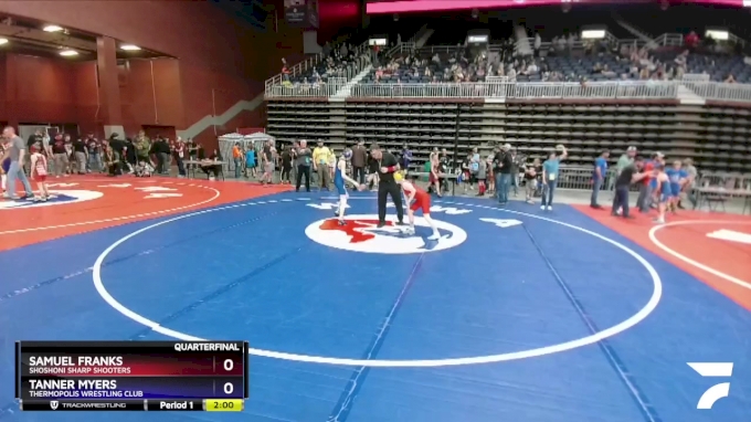 86 lbs Quarterfinal - Samuel Franks, Shoshoni Sharp Shooters vs Tanner ...