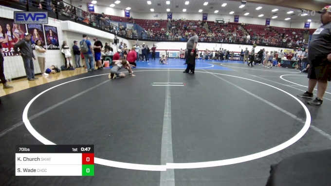 70 lbs Consi Of 4 - Kade Church, Skiatook Youth Wrestling vs Simon Wade ...