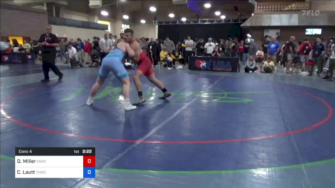 97 kg Cons 4 - Daniel Miller, Marines vs Cade Lautt, Tar Heel Wrestling ...