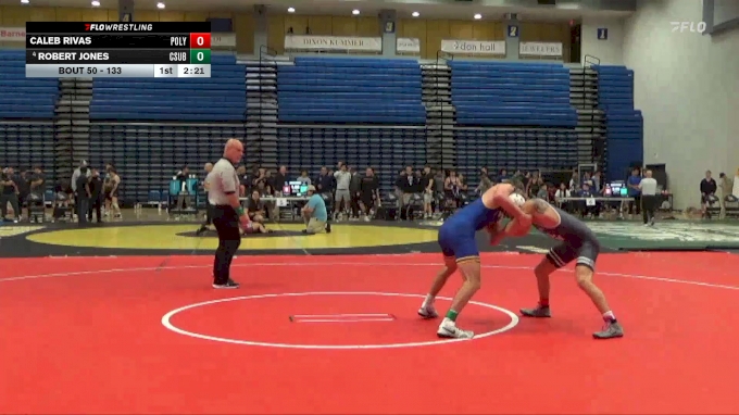 133 lbs Champ. Round 2 - Caleb Rivas, Cal Poly vs Robert Jones, CSU ...