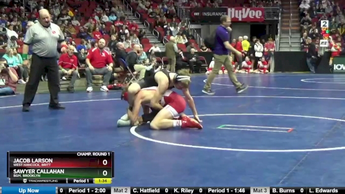 1A-126 lbs Champ. Round 1 - Jacob Larson, West Hancock, Britt vs Sawyer ...