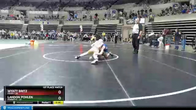 93 lbs Placement (4 Team) - Wyatt Britz, Foley vs Landon Pohlen, Minneota