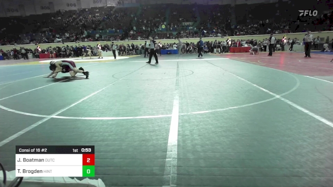 96 lbs Consi Of 16 #2 - Jareb Boatman, Holland Hall vs Tucker Brogden ...