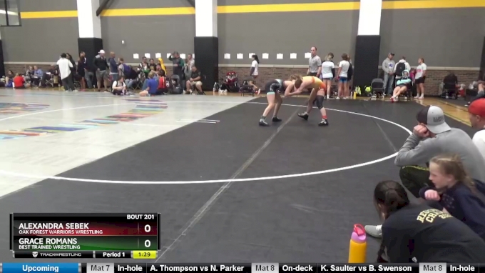 100 lbs Cons. Semi - Alexandra Sebek, Oak Forest Warriors Wrestling vs ...