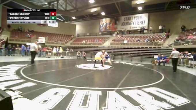 2A 150 lbs Champ. Round 1 - Paydn Taylor, Enterprise vs Lester Jessop ...
