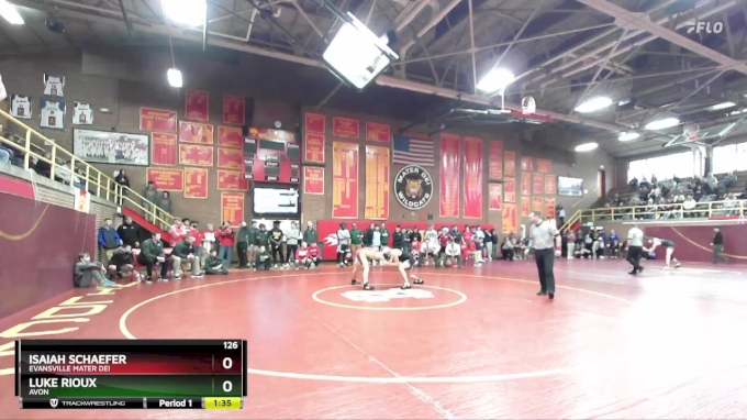 126 lbs Semifinal - Luke Rioux, Avon vs Isaiah Schaefer, Evansville ...