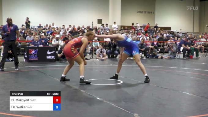 72 kg Round 1 - Yelena Makoyed, Cardinal WC/ TMWC vs Kylie Welker, IWWC ...