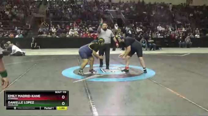 Girls 235 lbs Cons. Semi - Danielle Lopez, Highland vs Emily Madrid ...