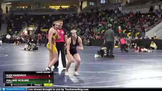 155 lbs Champ. Round 1 - Alex Harswick, Gilbert vs Malorie McGuire, Ankeny