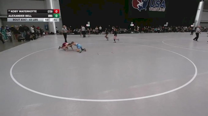 63 lbs Cons. Quarters - Alexander Bell, Moen Wrestling Academy vs Koby ...
