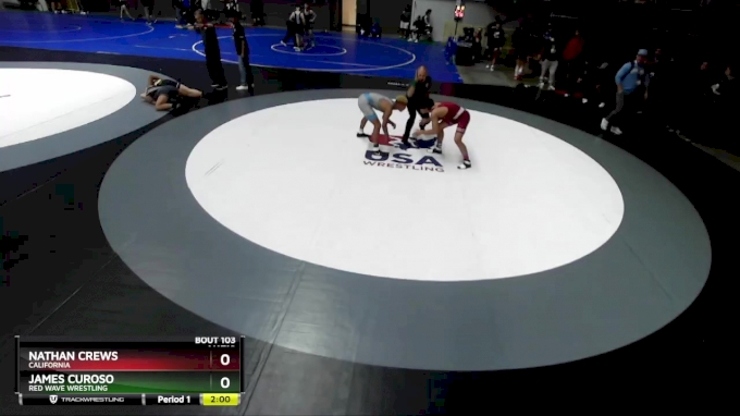 144 lbs Champ. Round 2 - Nathan Crews, California vs James Curoso, Red ...