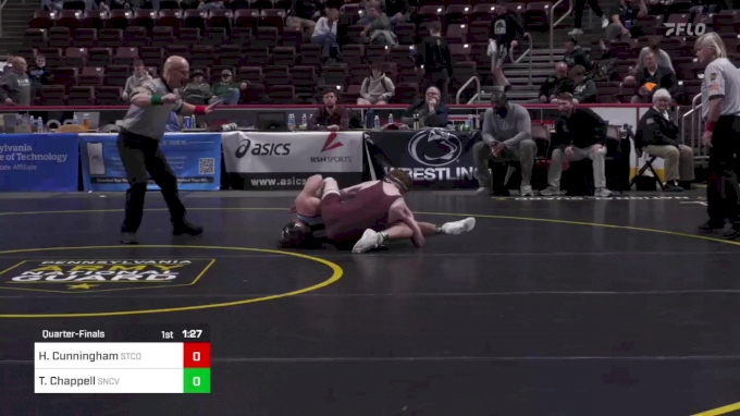127 lbs Quarterfinal - Hayden Cunningham, State College vs Tyler ...