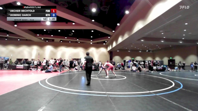 215 lbs 1st Place Match - Decker Bechtold, Pennsylvania vs Dominic ...
