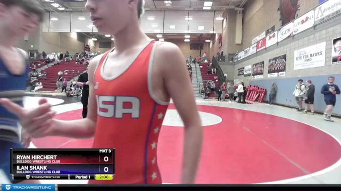 100 lbs Round 2 - Ryan Hirchert, Bulldog Wrestling Club vs Ilan Shank ...
