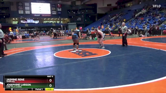 190 lbs Quarterfinal - Jasmine Rene, Wheeling vs Josephine Larson, Lake ...