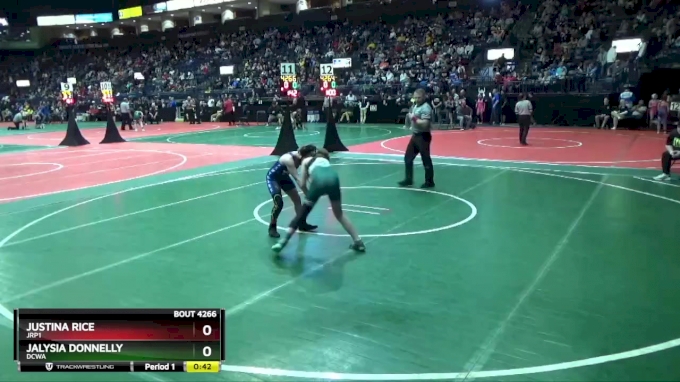 90 lbs Cons. Round 2 - Justina Rice, JRP1 vs Jalysia Donnelly, DCWA