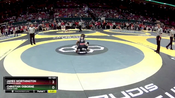 D2-120 lbs Champ. Round 1 - Christian Osborne, Akron Svsm vs James ...