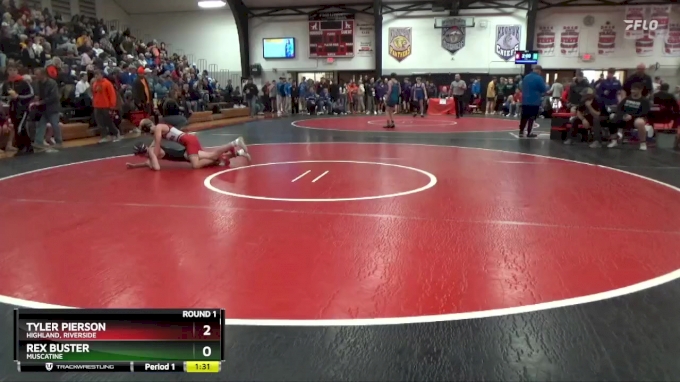 120 lbs Round 1 - Tyler Pierson, Highland, Riverside vs Rex Buster ...