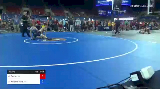 100 lbs Consi Of 16 #2 - Jack Baron, Pennsylvania vs Joel Friederichs ...