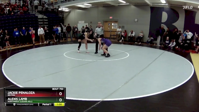 110 lbs. Cons. Round 4 - Alexis Lamb, Northwest (Cedar Hill) vs Jackie ...