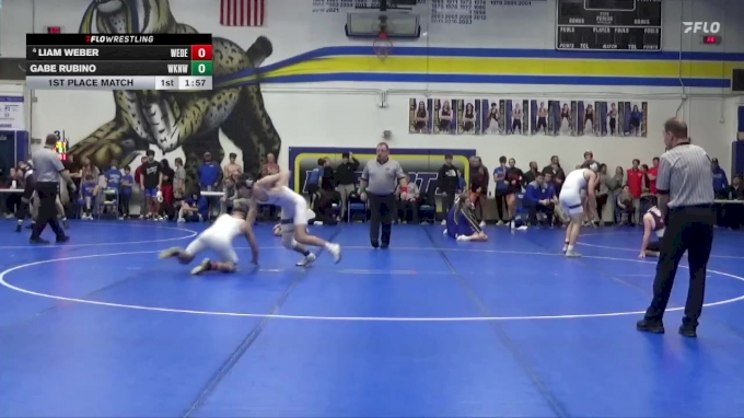 157 lbs 1st Place Match - Liam Weber, West Delaware, Manchester vs Gabe ...
