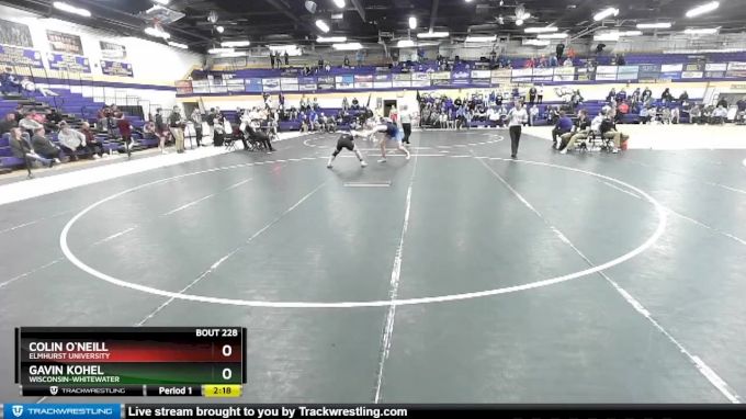 184 lbs Cons. Round 4 - Colin O`Neill, Elmhurst University vs Gavin ...