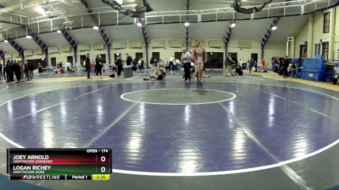 174 lbs Cons. Semi - Joey Arnold, Unattached-Edinboro vs Logan Richey ...