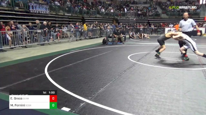 95 lbs Consi Of 16 #1 - Eugene Greco, Olympic vs Mario Fornini, Scorpions