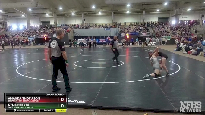 Girls 114 lbs Champ. Round 1 - Kylie Reeves, Pope John Paul Ii (Girls ...