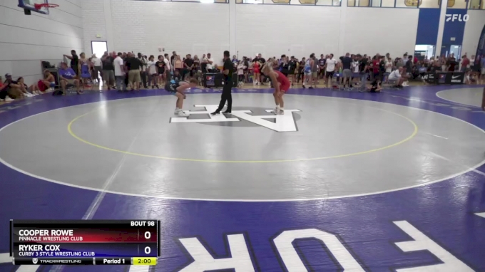 68 lbs Round 4 - Cooper Rowe, Pinnacle Wrestling Club vs Ryker Cox ...