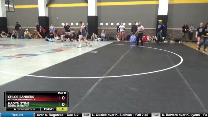 142 lbs Quarterfinal - Chloe Sanders, Big Game Wrestling Club vs Hadyn ...