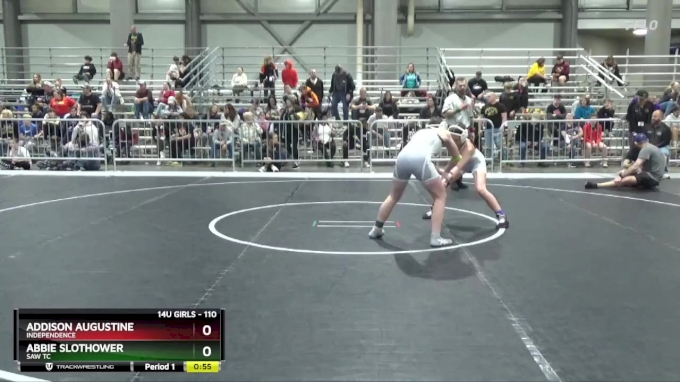 110 lbs Cons. Semi - Abbie Slothower, SAW TC vs Addison Augustine ...