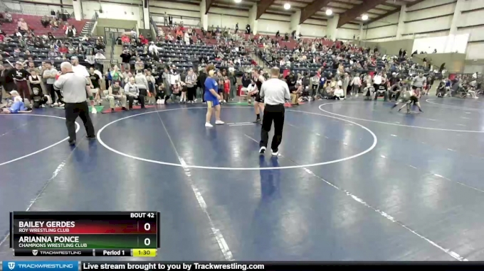 140+ Cons. Semi - Bailey Gerdes, Roy Wrestling Club vs Arianna Ponce ...