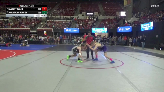 122 lbs Semifinal - Elliott Wahl, Cut Bank vs Jonathan Haney, Powell ...