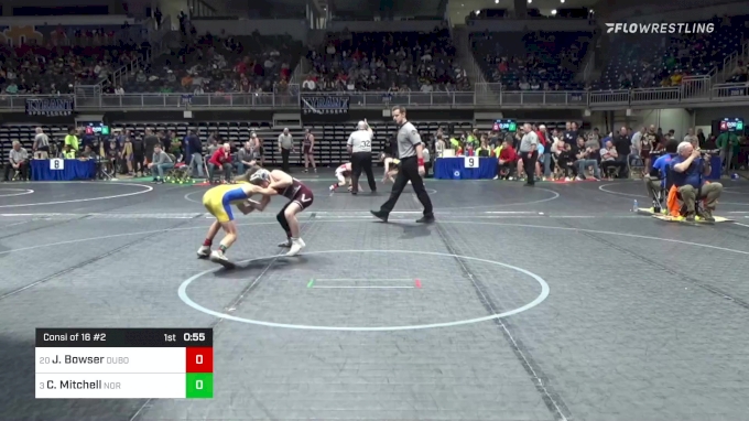 85 lbs Consi Of 16 #2 - Jordan Bowser, DuBois vs Cash Mitchell, Norwin