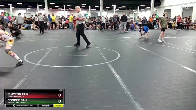 105 lbs Round 2 (8 Team) - Clayton Fair, Terps Xpress vs Cooper Ball ...