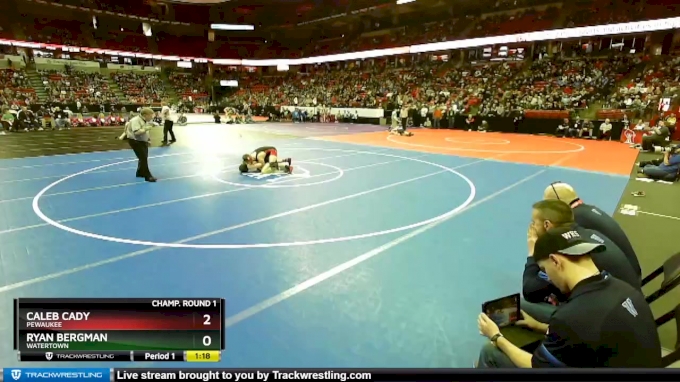 D1-152 lbs Champ. Round 1 - Ryan Bergman, Watertown vs Caleb Cady, Pewaukee