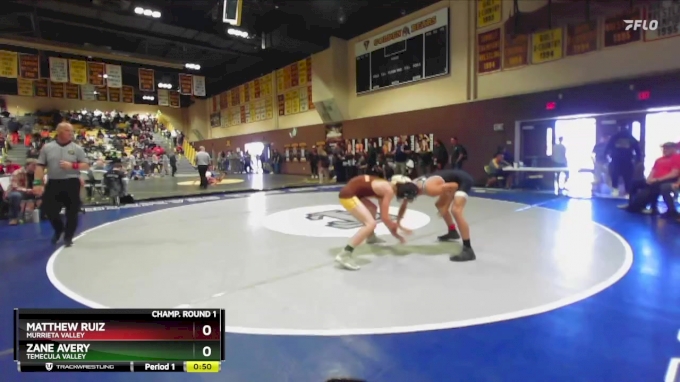 138 lbs Cons. Round 2 - Zane Avery, Temecula Valley vs Matthew Ruiz ...