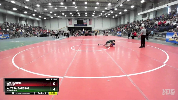 94 lbs Champ. Round 1 - Alyssa Earsing, Alexander vs Jay Karns, Oneonta
