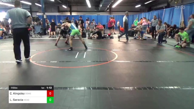 115 lbs Consi Of 4 - Connor Kingsley, Oswego vs Leo Saravia, Head Hunters