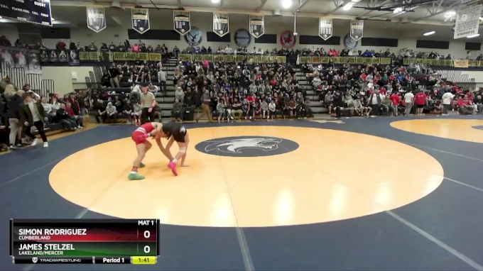 120 lbs Champ. Round 1 - Simon Rodriguez, Cumberland vs James Stelzel ...