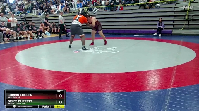 285 lbs Quarters & 1st Wb (16 Team) - Bryce Durrett, Hart County vs ...