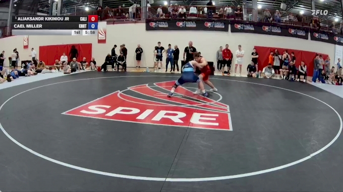 77 kg 3rd Place Match - Aliaksandr Kikiniou Jr, California vs Cael ...